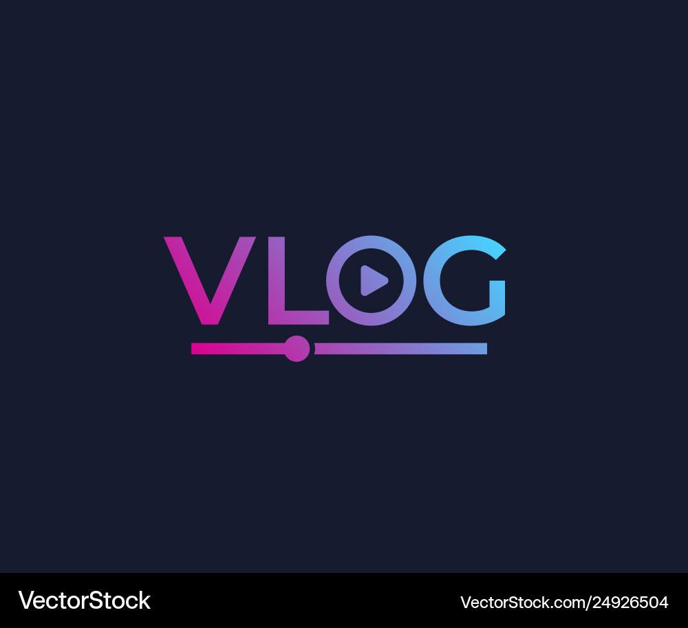 Vlog logo Royalty Free Vector Image - VectorStock