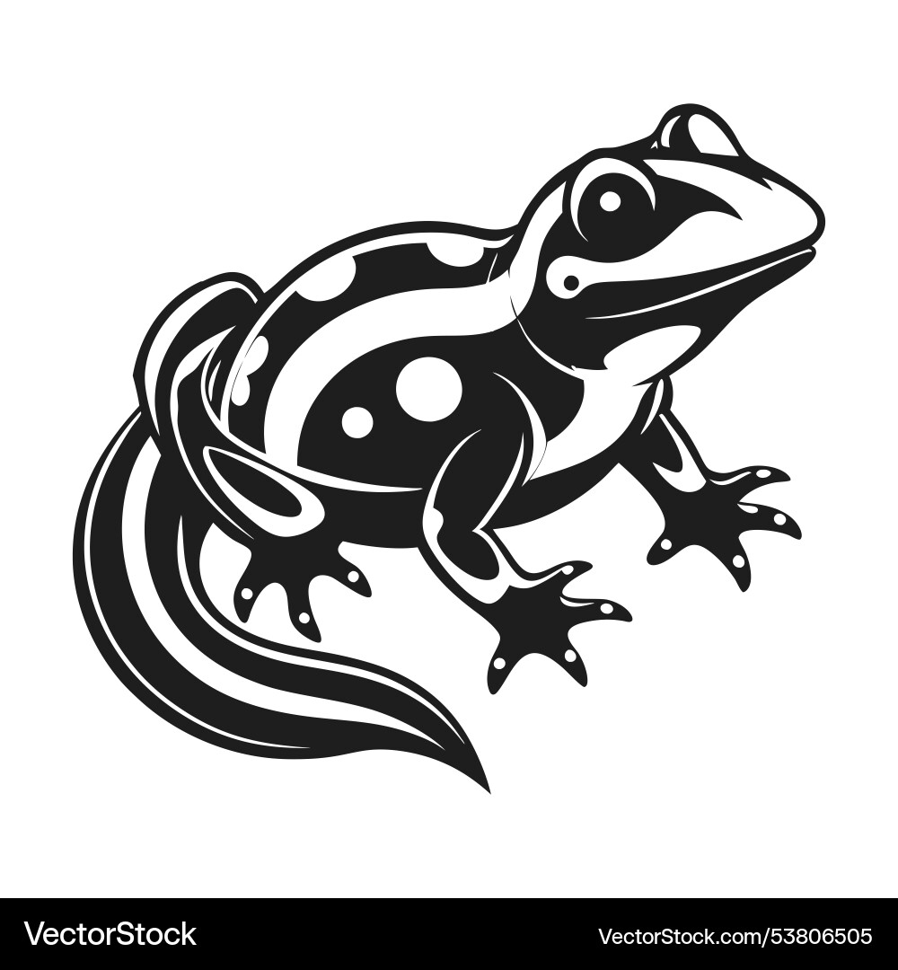 Amphibian silhouette Royalty Free Vector Image