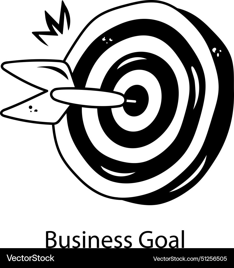 Business goal Royalty Free Vector Image - VectorStock