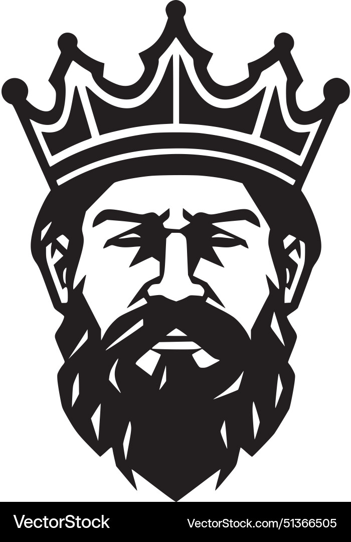 King - minimalist and flat logo Royalty Free Vector Image