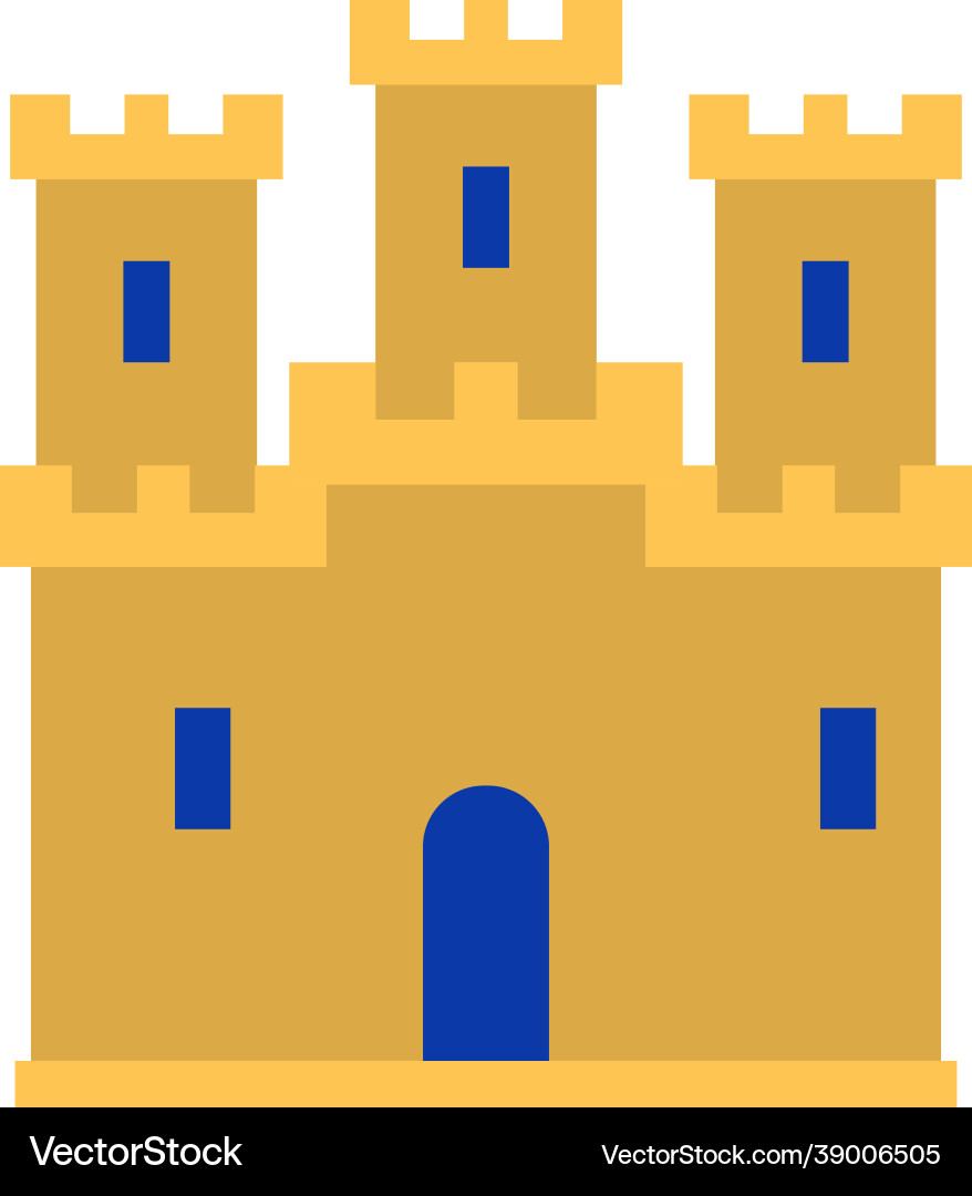 Medieval vintage castle icon Royalty Free Vector Image