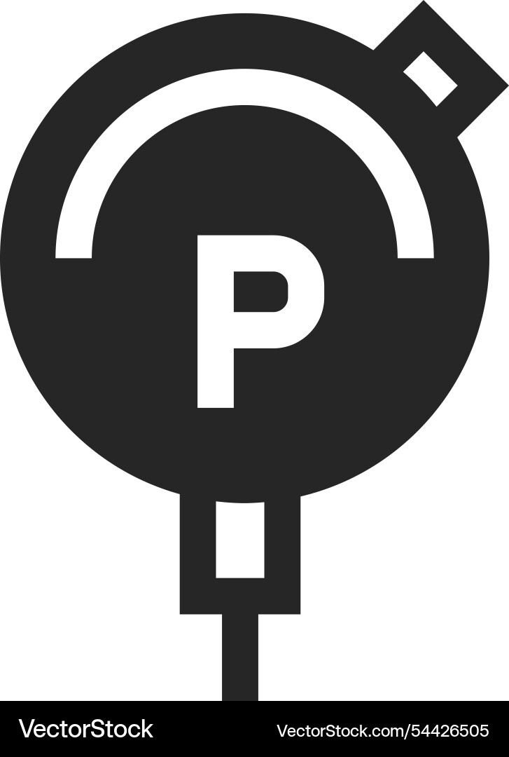 Pressure unit black icon physics measurement Vector Image