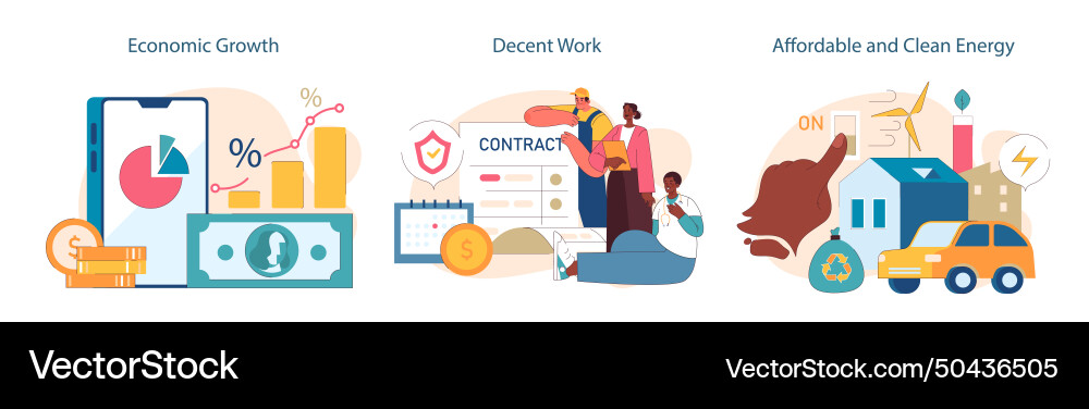 Sdg or sustainable development goals set global Vector Image