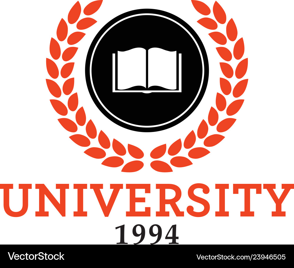 University Crest Emblem Royalty Free Vector Image
