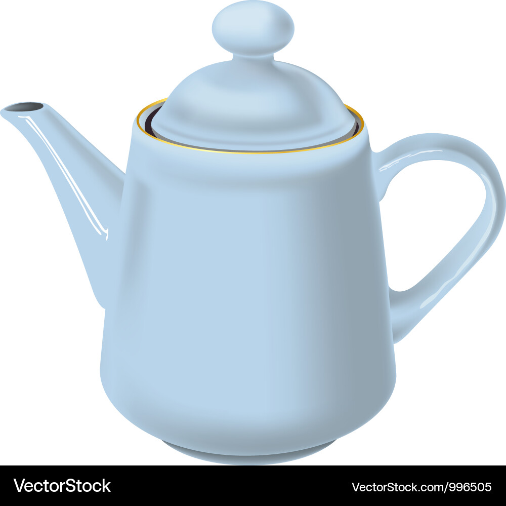 White teapot Royalty Free Vector Image - VectorStock