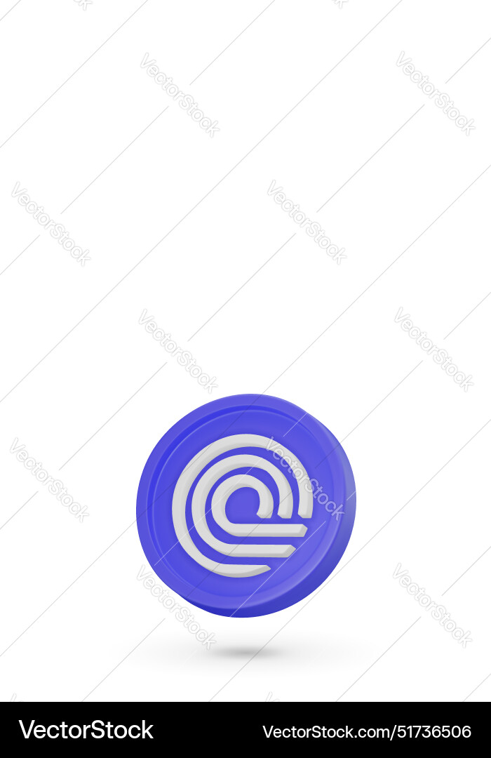 3d coin cryptocurrency symbol ondo Royalty Free Vector Image
