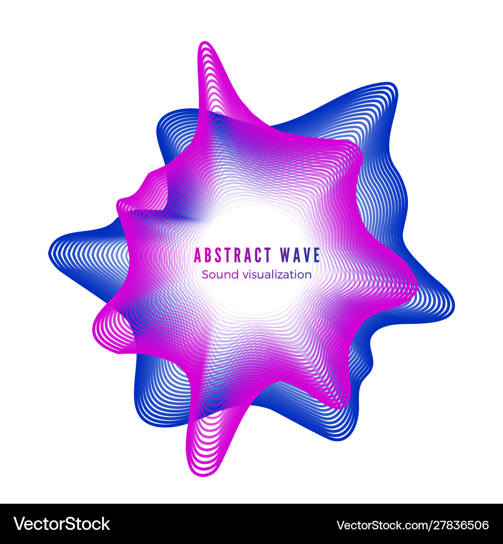 Abstract color sound wave digital music Royalty Free Vector