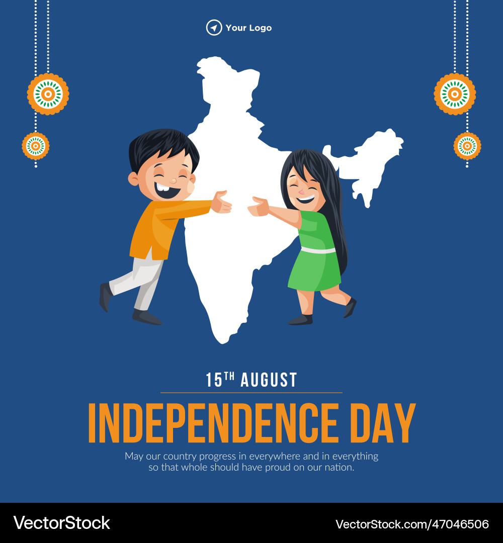Banner design of 15th august independence day Vector Image