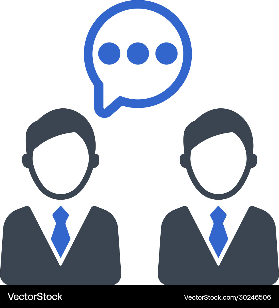 Business conversation icon Royalty Free Vector Image