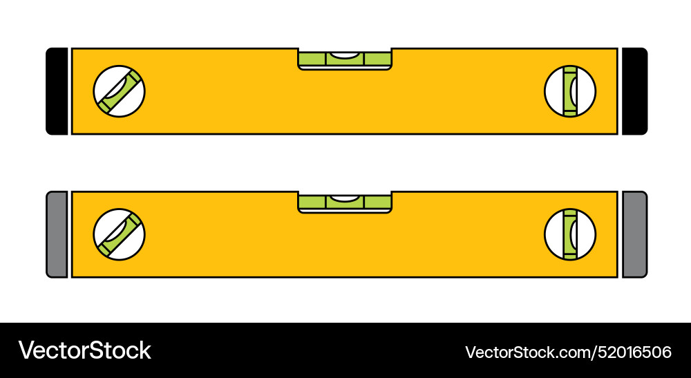 Cartoon spirit level and bubble Royalty Free Vector Image