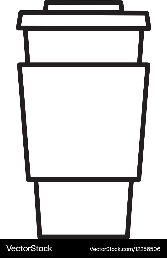 Coffee outline digital icon Royalty Free Vector Image