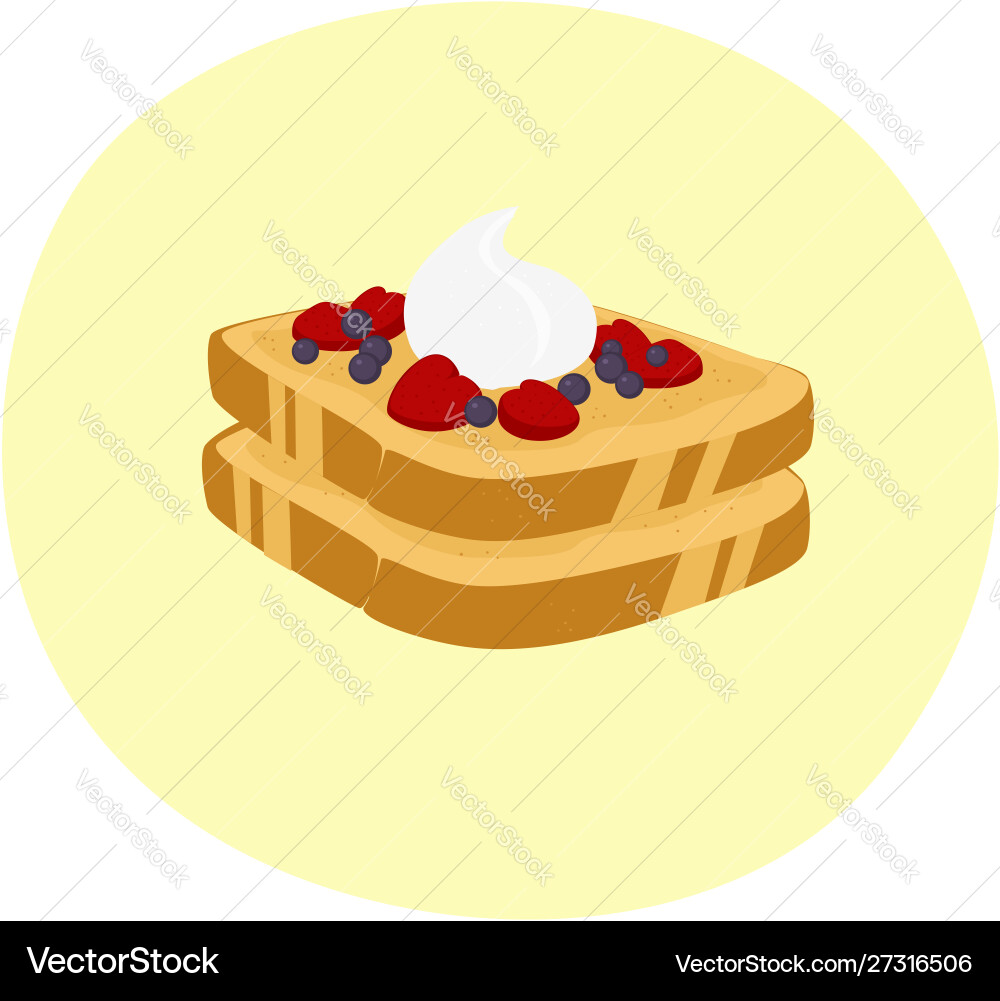 Delicious french toast Royalty Free Vector Image