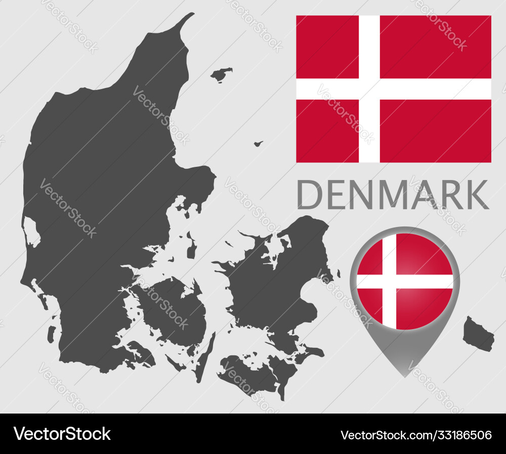 Denmark blank Royalty Free Vector Image - VectorStock