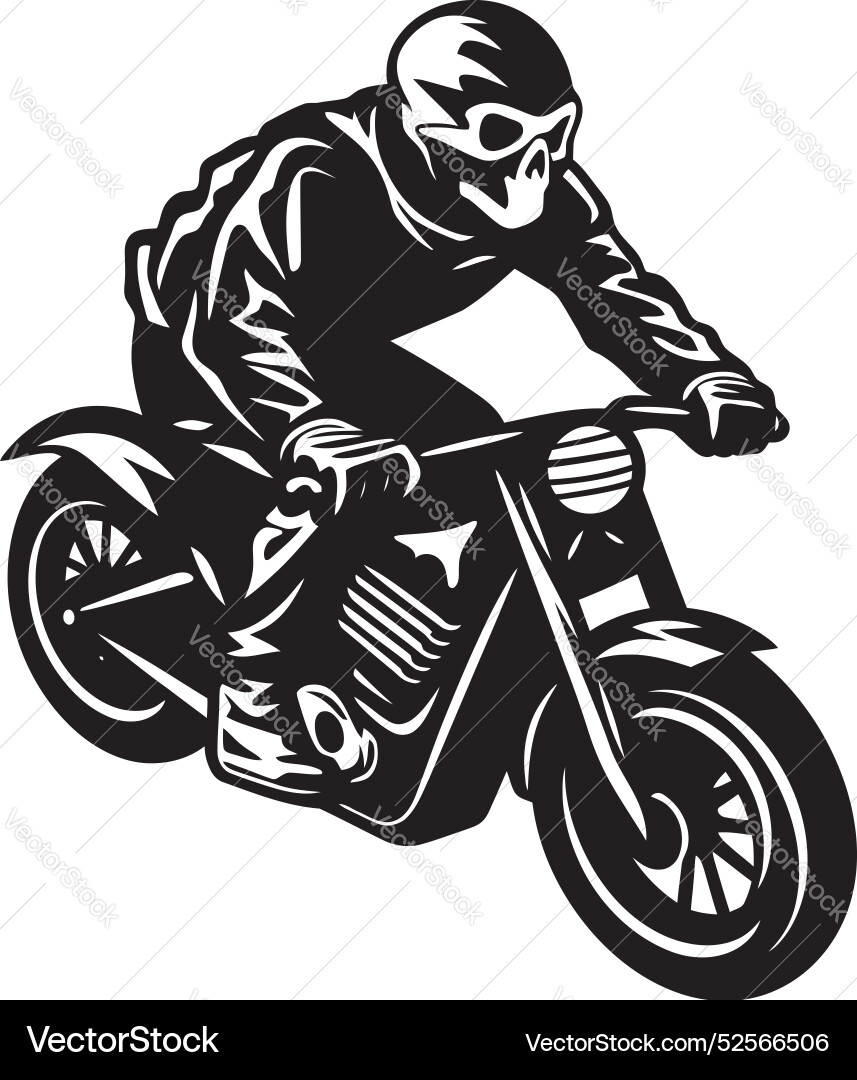 Ghost rider redux skeleton in leather jacket Vector Image