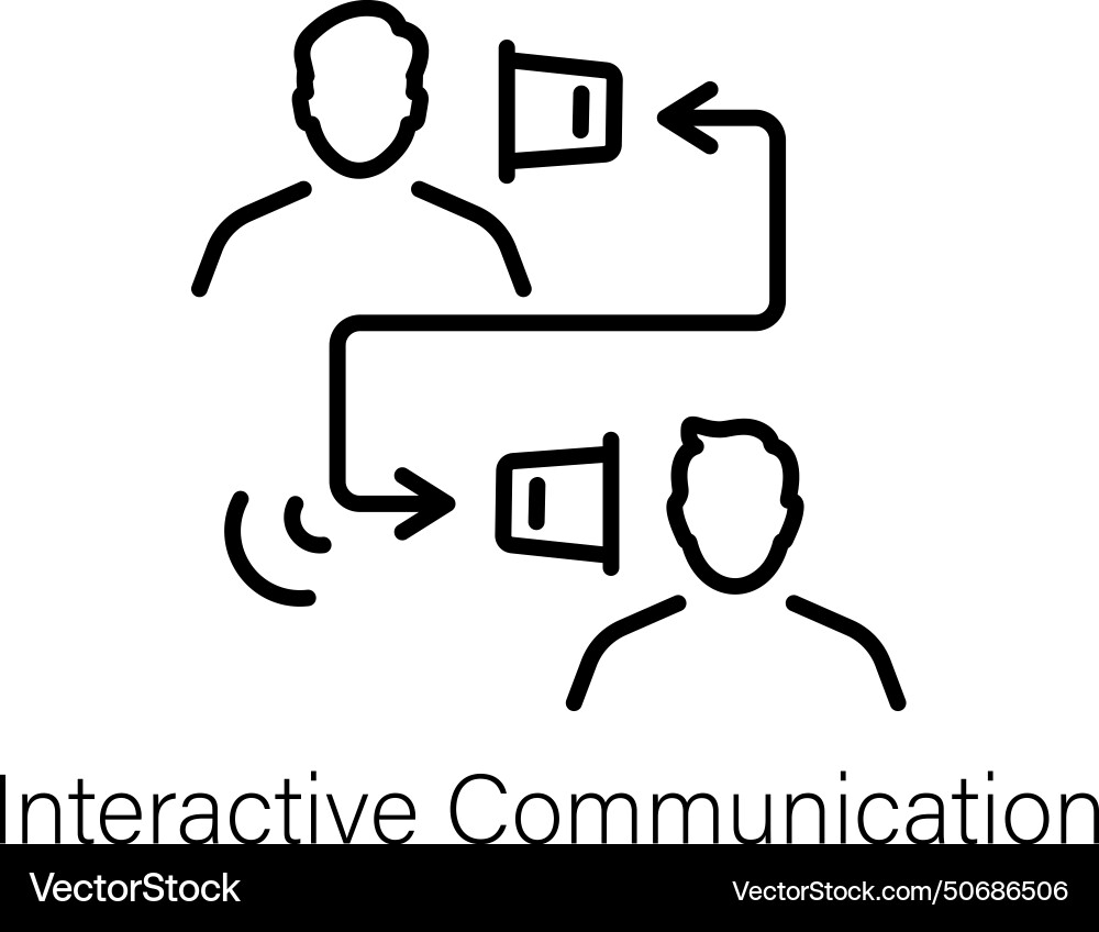 Interactive communication Royalty Free Vector Image