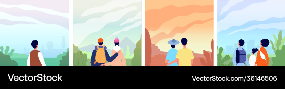 Mountain Adventure Couple Royalty Free Vector Image