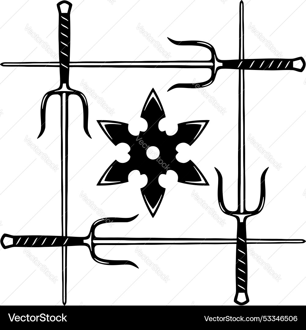 Ninja logo badge Royalty Free Vector Image - VectorStock