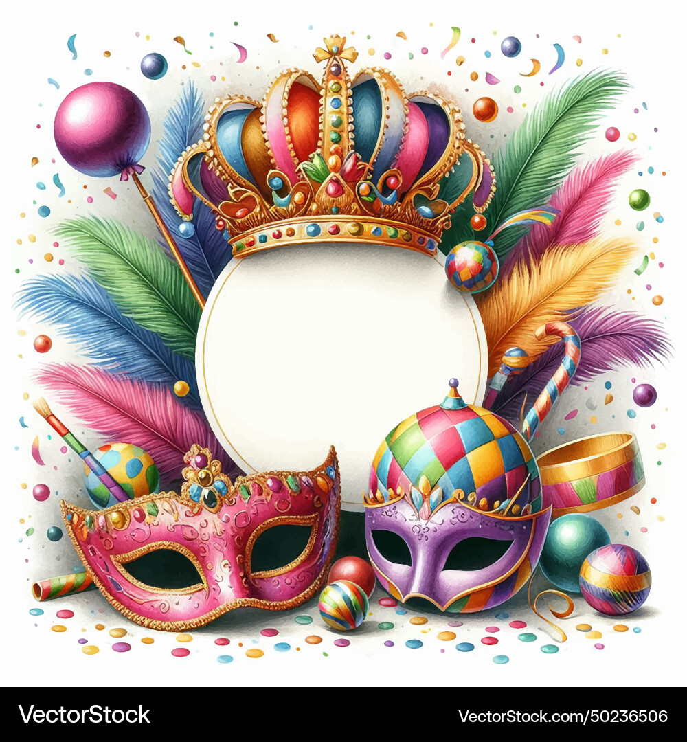 Purim holiday color design Royalty Free Vector Image