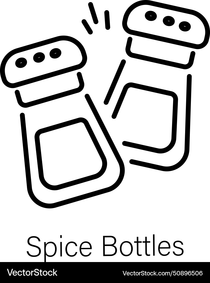 Spice bottles Royalty Free Vector Image - VectorStock