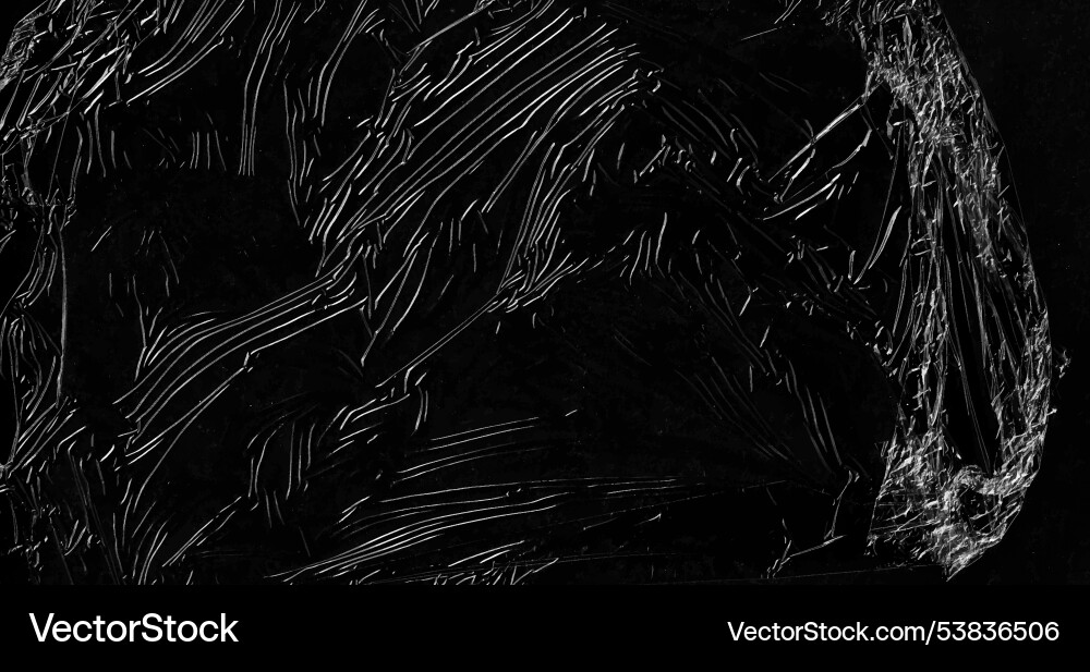Texture of plastic film on dark background Vector Image