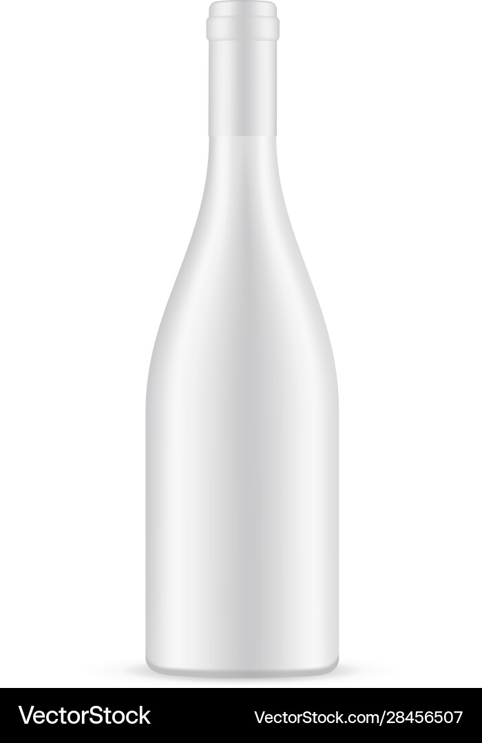 Blank ceramic wine bottle mockup isolated Vector Image