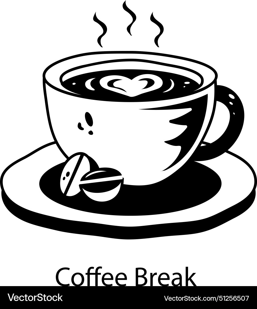 Coffee break Royalty Free Vector Image - VectorStock