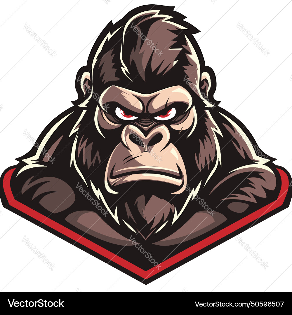 Gorilla esport logotype king kong logo icon Vector Image