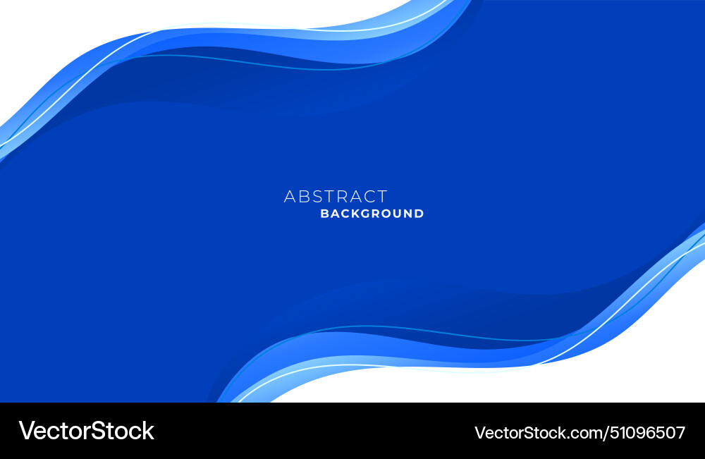 Modern blue wave with flowing motion for business Vector Image