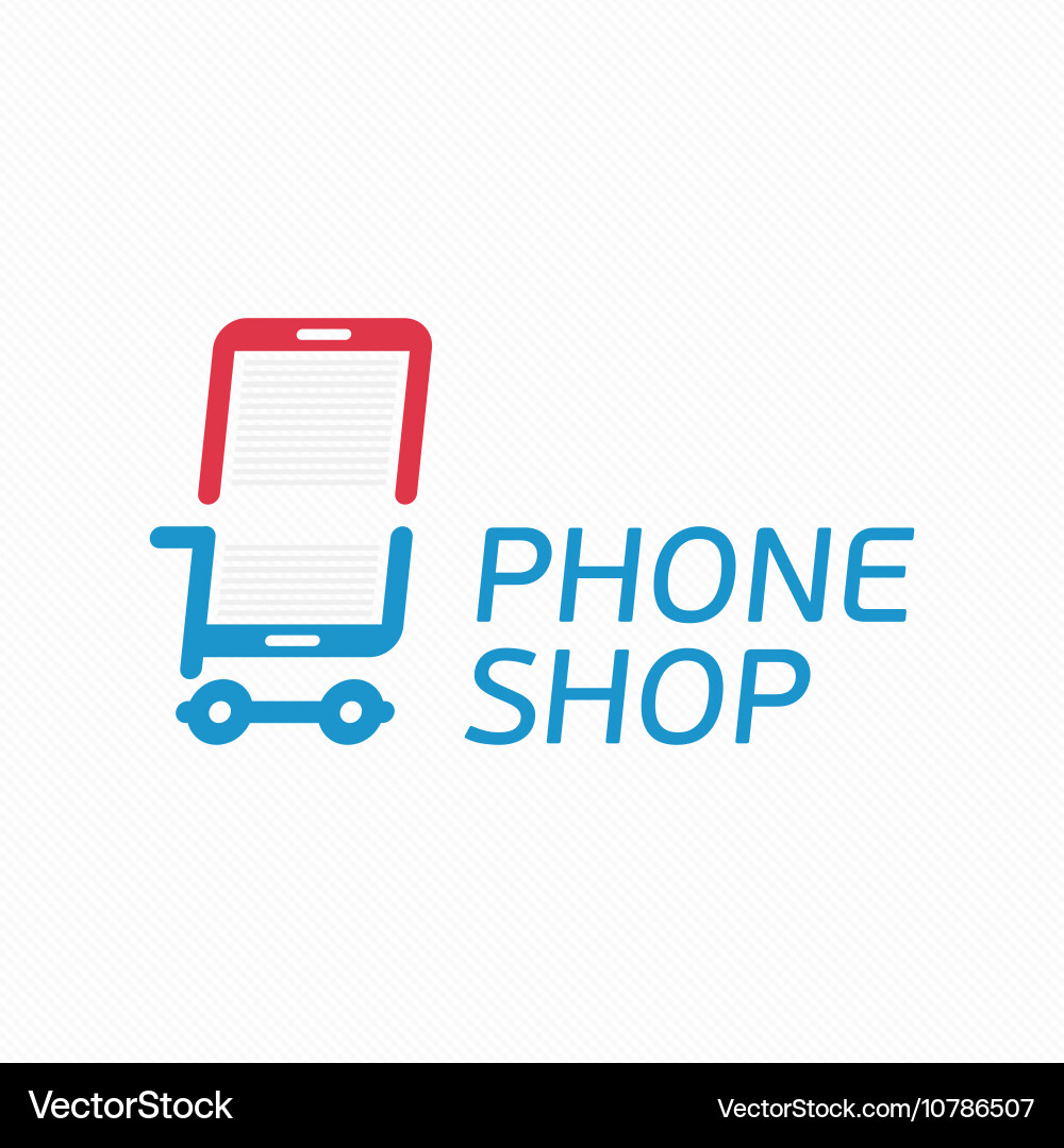 Phone shop logo Royalty Free Vector Image - VectorStock