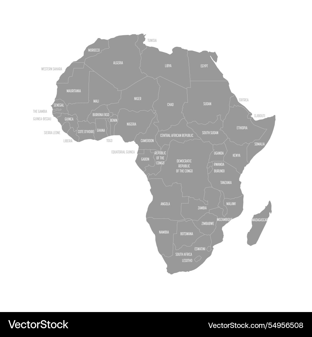 Africa political map Royalty Free Vector Image