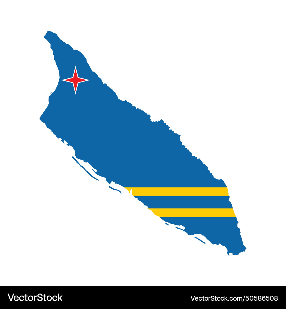 Aruba map icon Royalty Free Vector Image - VectorStock