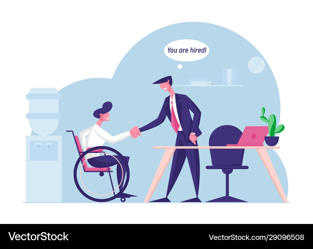 Disability Employment Concept Royalty Free Vector Image
