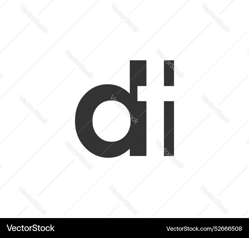 Dt creative geometric initial based modern Vector Image