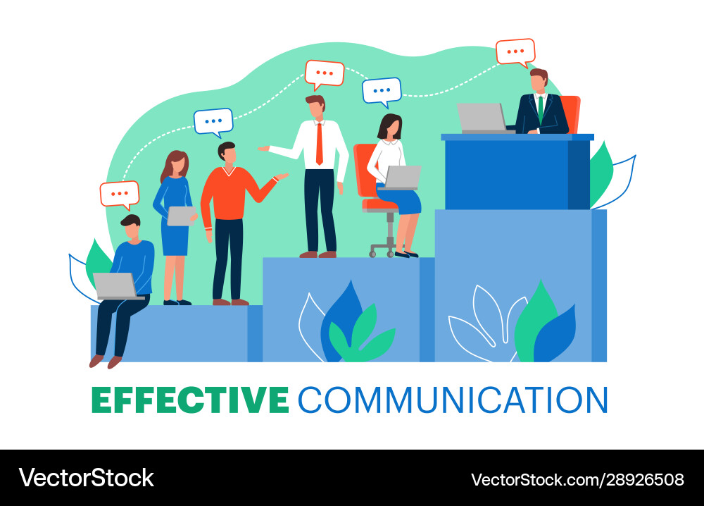 Effective communication Royalty Free Vector Image