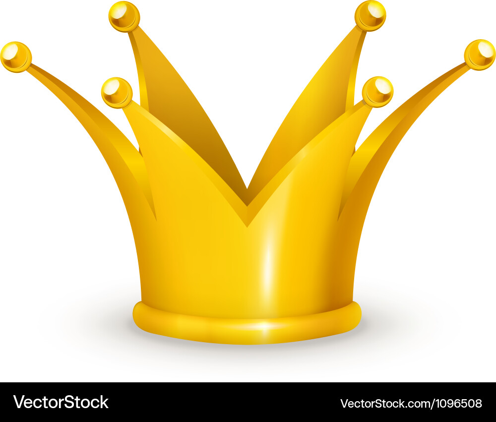 Golden crown Royalty Free Vector Image - VectorStock