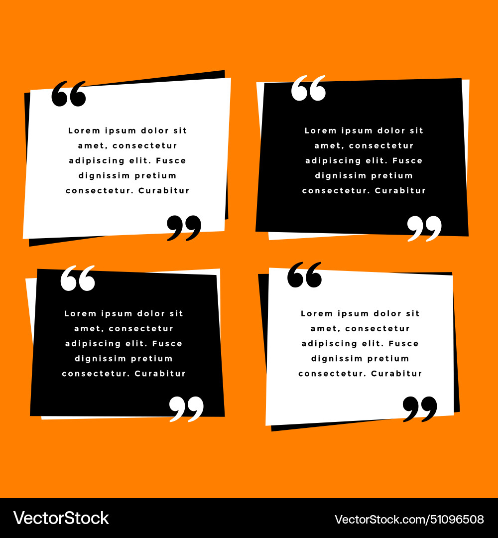 Set of quotation mark icon template for web Vector Image