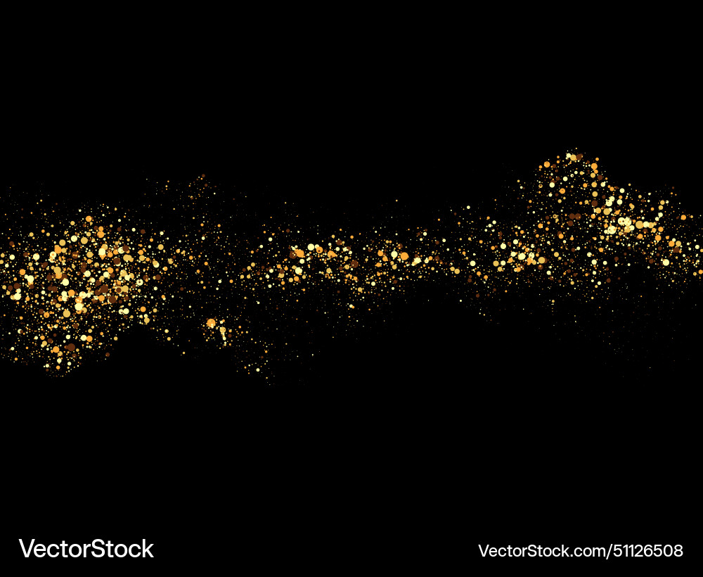 Sparkling stardust golden shiny magic Royalty Free Vector