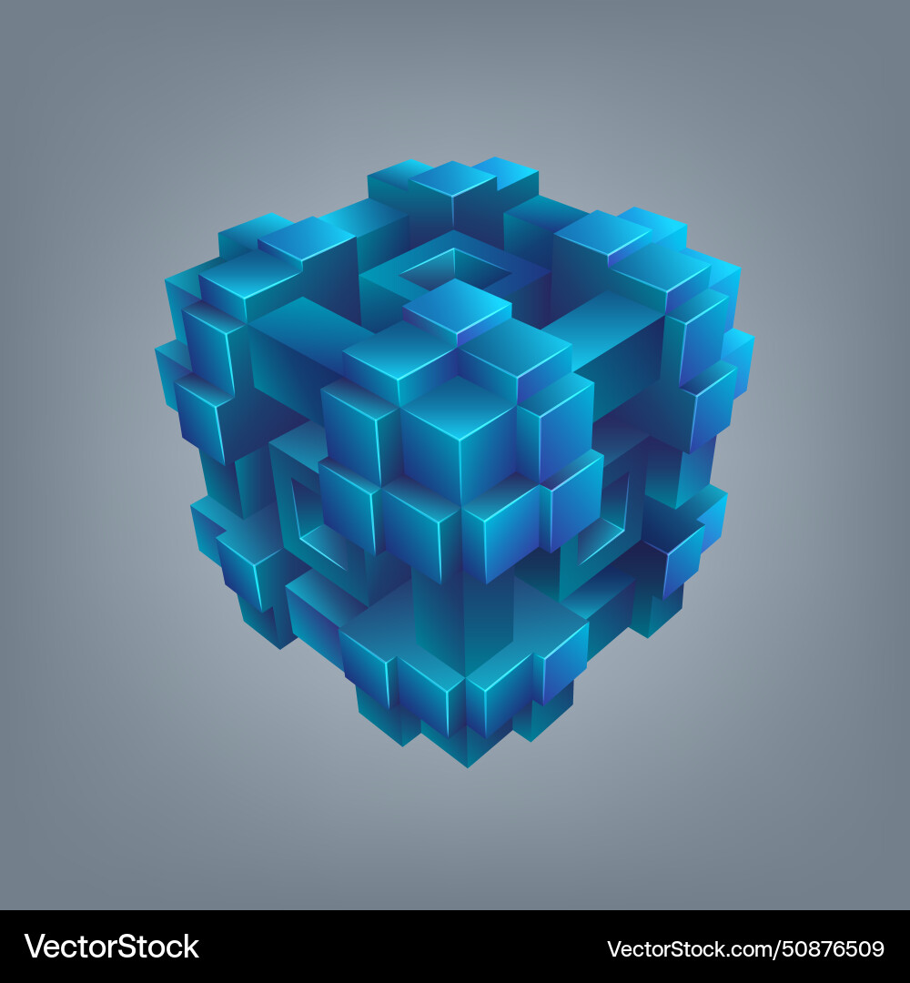 Booklet from a set of cubes Royalty Free Vector Image