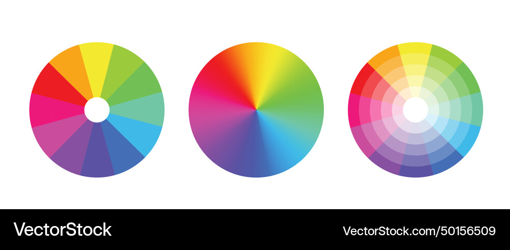 Color wheel guide schemes set Royalty Free Vector Image