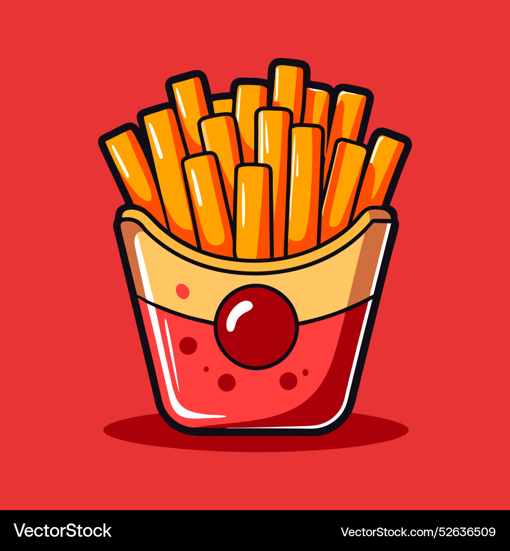 French fries Royalty Free Vector Image - VectorStock