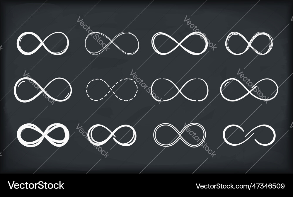 Infinity symbols Royalty Free Vector Image - VectorStock