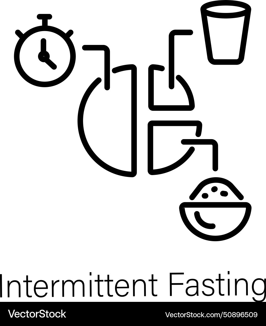 Intermittent fasting Royalty Free Vector Image