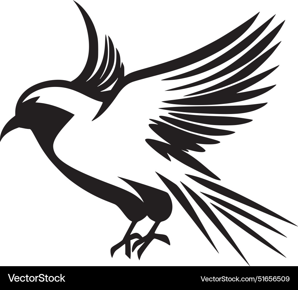 Pigeon - minimalist and flat logo Royalty Free Vector Image