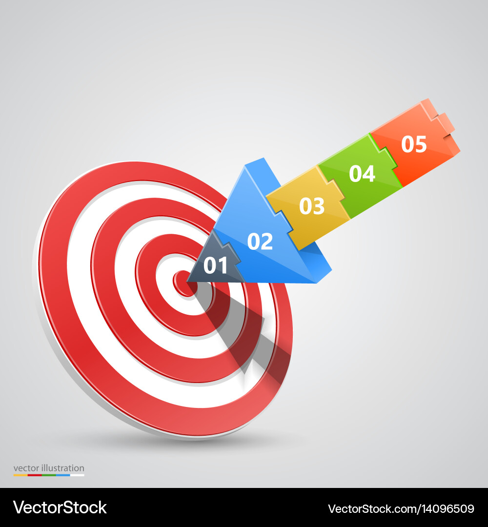 Target Shooting - Darts and Arrows Royalty Free Vector Image