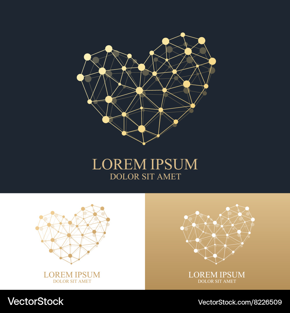 Template heart logo creative concept Royalty Free Vector