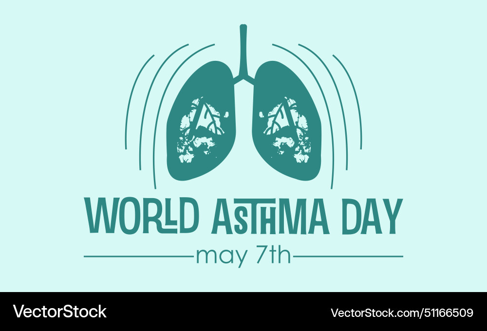 World asthma day health awareness disease Vector Image