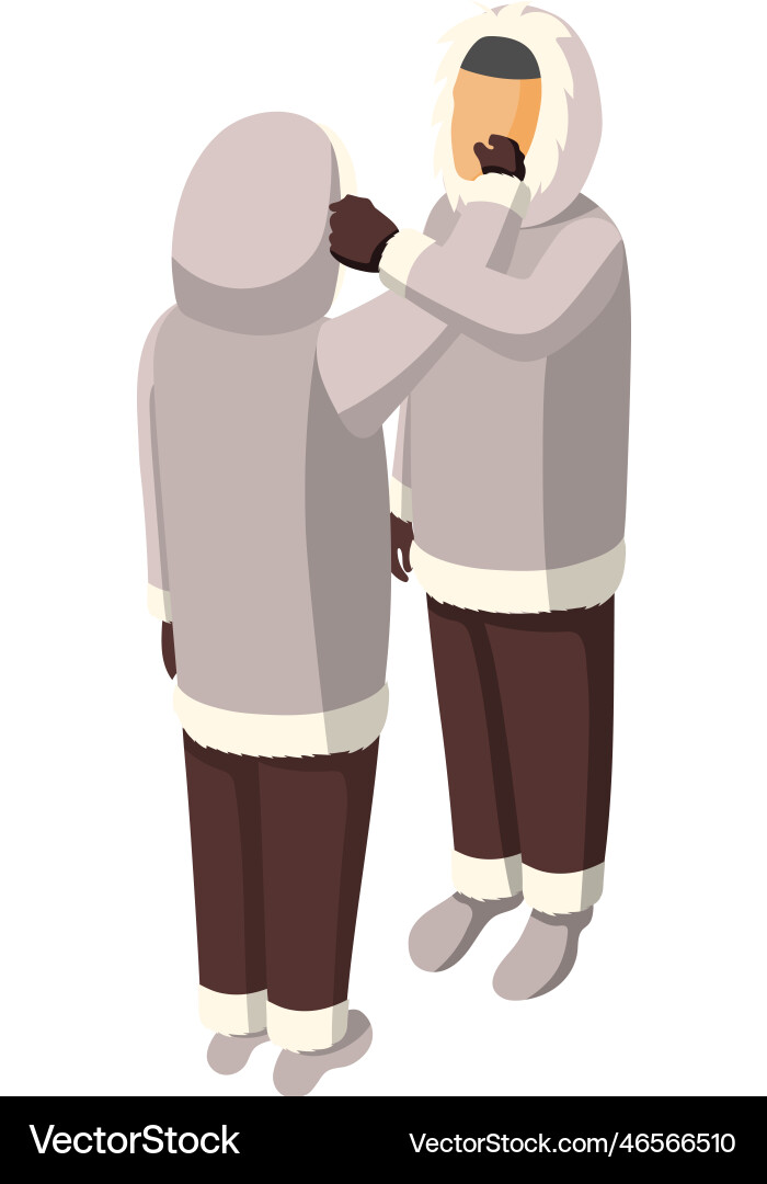 Eskimo greeting icon Royalty Free Vector Image