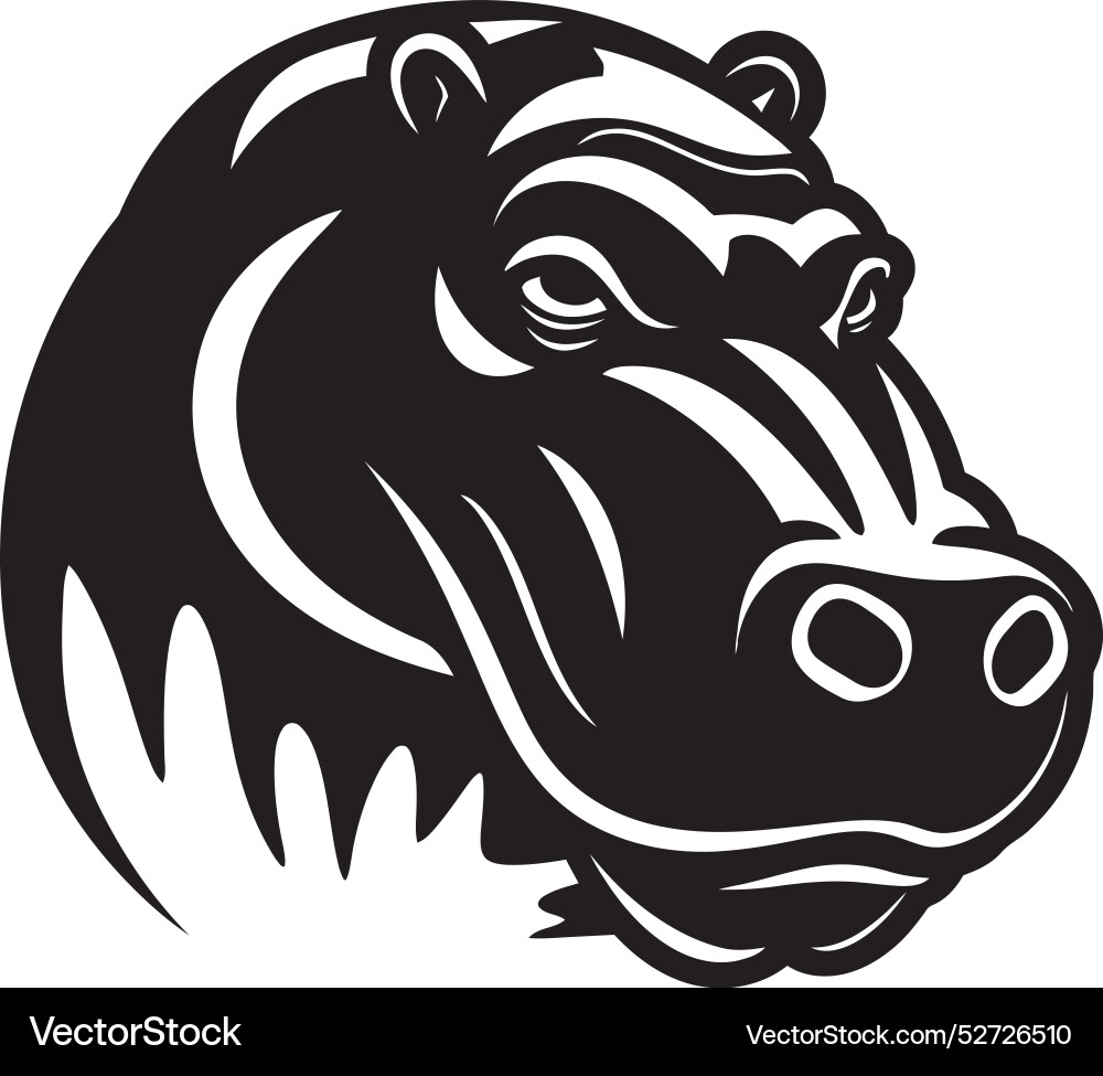 Hippopotamus population dynamics balancing act Vector Image