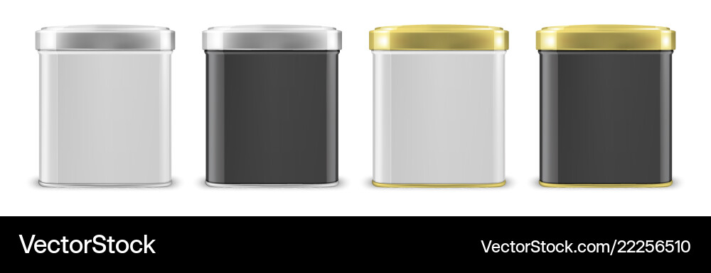 Realistic 3d white blank metal aluminium Vector Image Realistic 3d white blank metal aluminium Vector Image