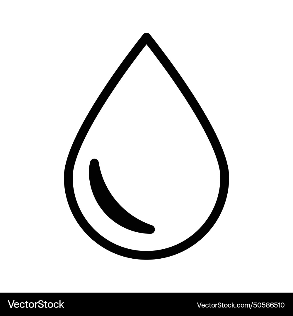 Water drop icon Royalty Free Vector Image - VectorStock